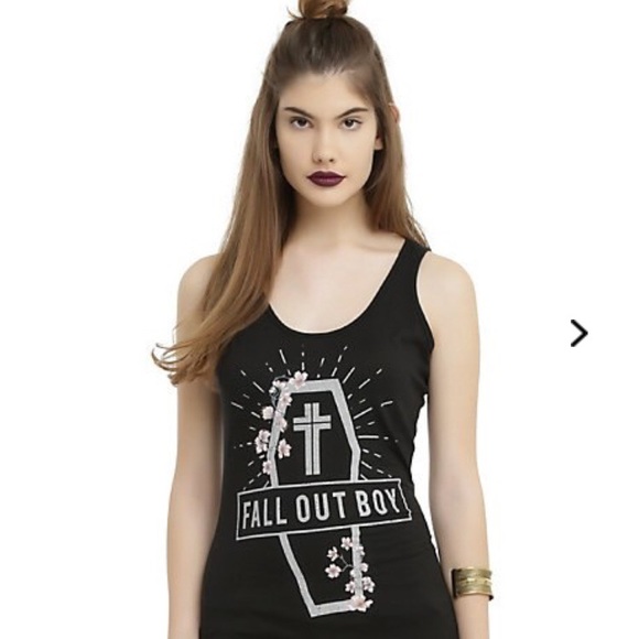 Hot Topic | Tops | Fob Fall Out Boy Coffin Strap Tank Top | Poshmark